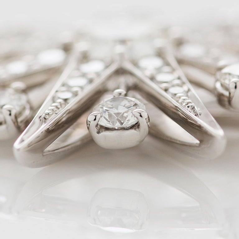 Garrard 'Muse' 18 Karat White Gold White Diamond Starlight Pendant at ...