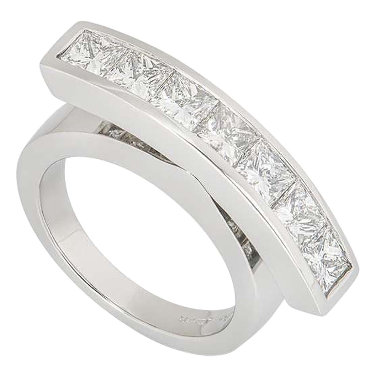 Garrard Aquamarine Diamond White Gold Ring at 1stDibs | garrard rings ...