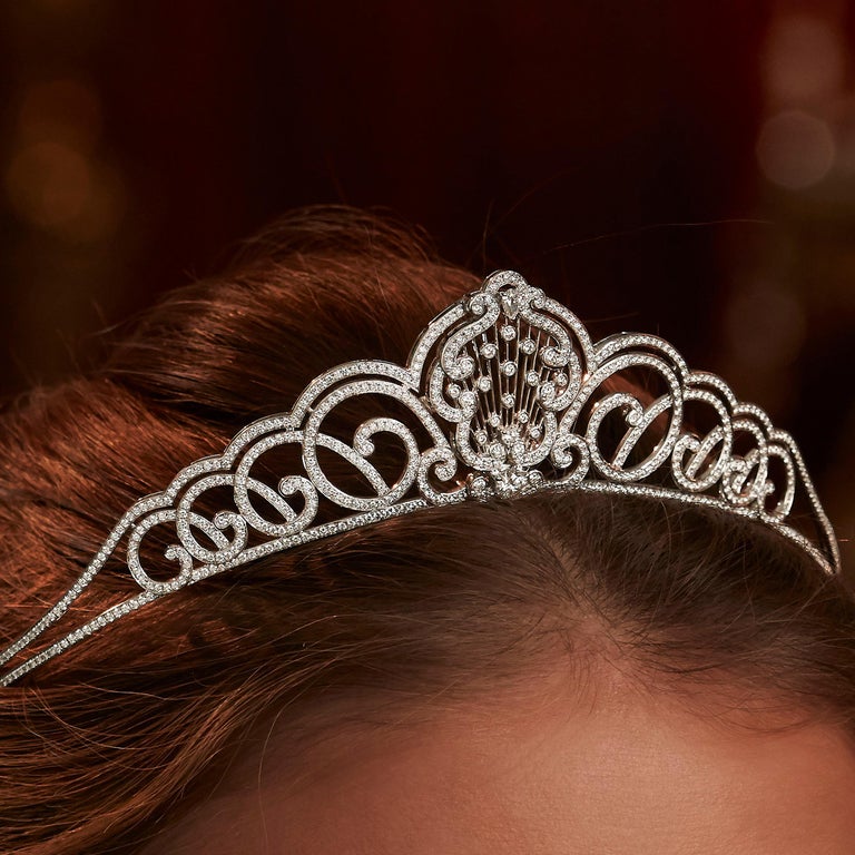 Garrard 'Princess Beatrice Tiara' 18 Karat White Gold White Diamond ...