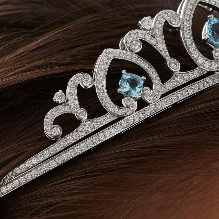 Garrard 'Princess Catherine Tiara' 18 Karat Gold White Diamond and ...