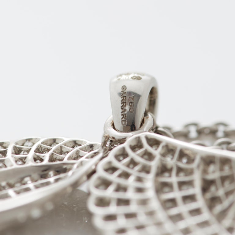 Garrard 'Wings Classic' 18 Karat White Gold White Diamond Double ...