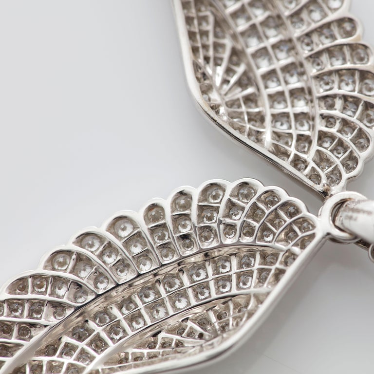 Garrard 'Wings Classic' 18 Karat White Gold White Diamond Double ...