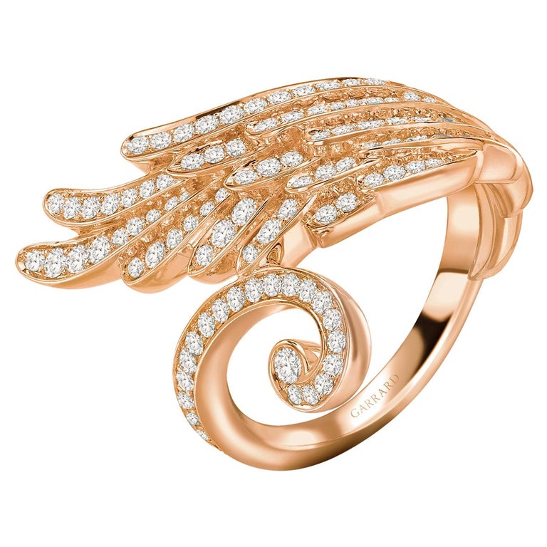Garrard 'Wings Embrace' 18 Karat Rose Gold and White Diamond Wrapped ...