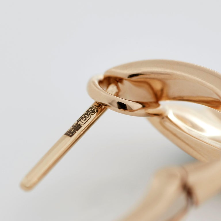 Garrard 'Wings Reflection' 18 Karat Gold White Diamond and Enamel Earrings For Sale at 1stDibs