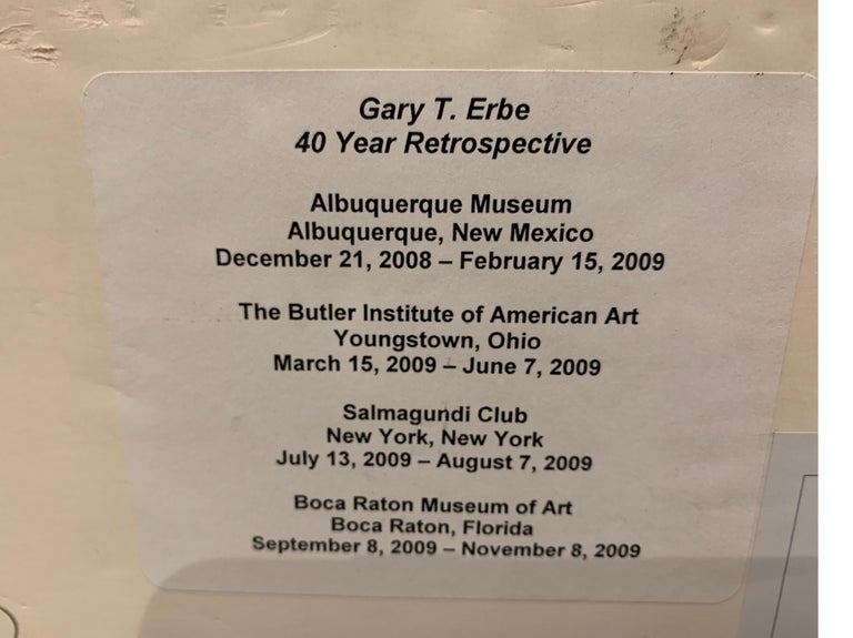 Gary Erbe Original Oil on Canvas under Glass in a Lowy Gilt Frame ...