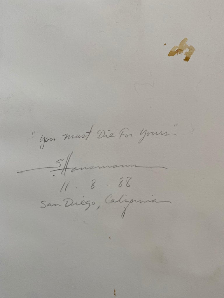 Gary Hansmann - Modern Figurative Surrealism Watercolor, Drawing - "You ...