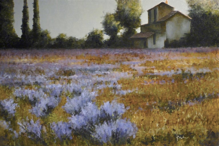Gary Korlin - Lavender Field- French Landscape Painting, Painting For ...