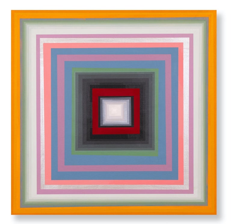 Gary Lang - Gary Lang, CONCENTRICSQUARETEN, acrylic painting on panel ...
