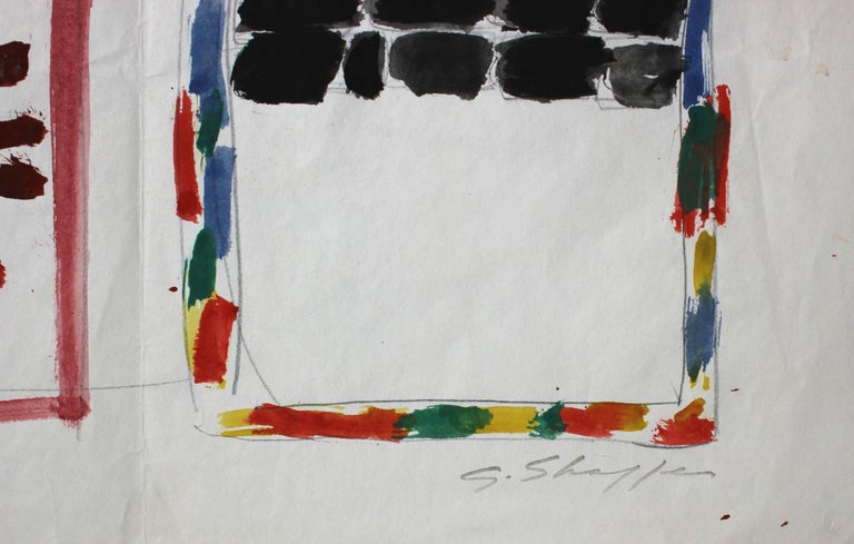 Gary Lee Shaffer - Bright Abstracted Squares in Gouache Paint, Circa ...