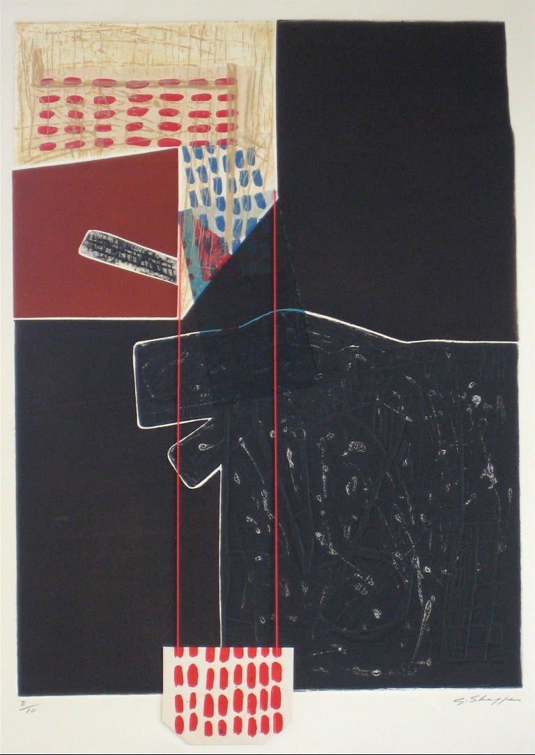 Gary Lee Shaffer - "Hang Down House XXI" 1994 Collograph Lithography ...