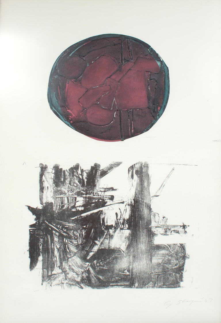 Gary Lee Shaffer - Large Bold Abstract Expressionist Collograph Print ...