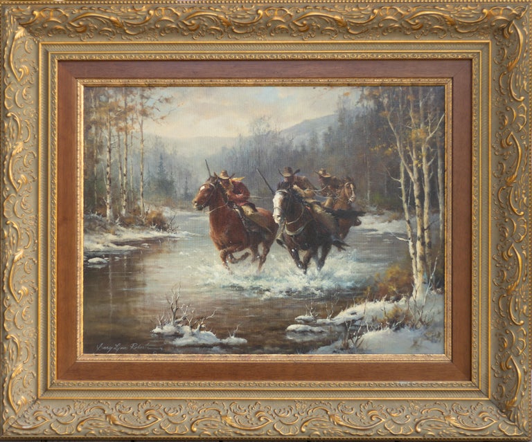 Gary Lynn Roberts – Reiter in einem Bach im Angebot bei 1stDibs