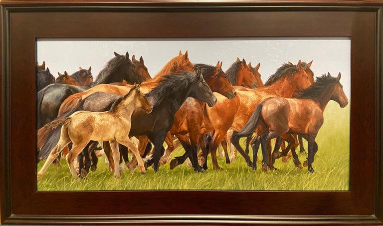 Gary Miller - Colt Running with the Herd For Sale at 1stDibs