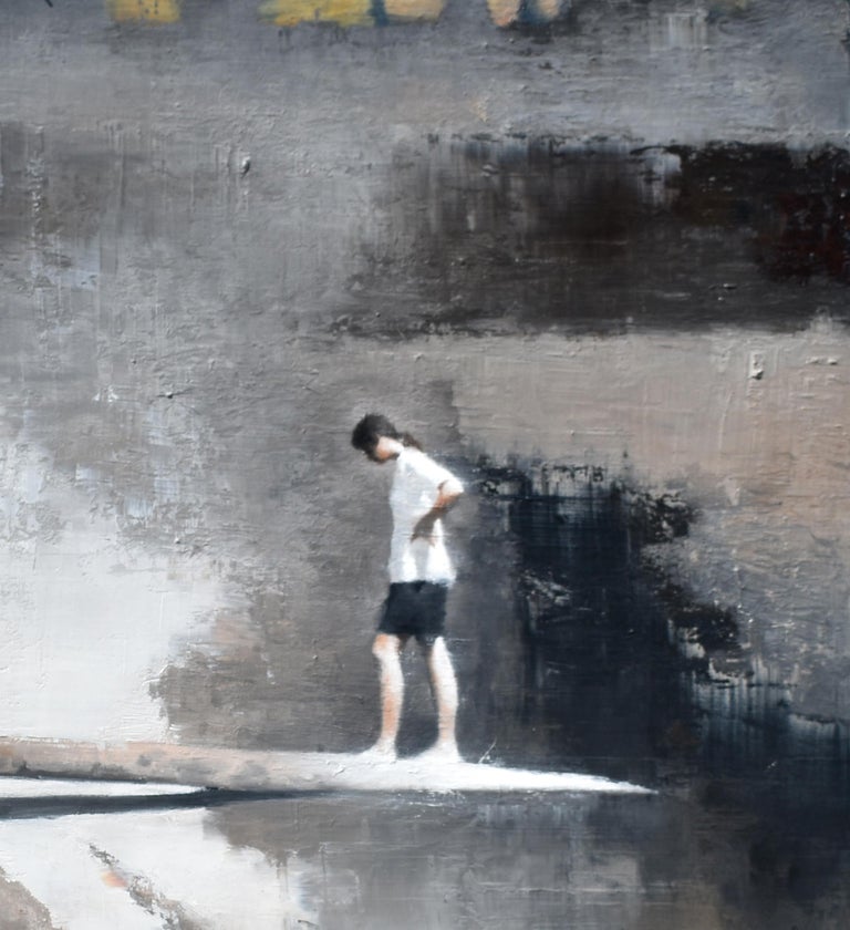 Gary Ruddell - ARRIVAL, contemporary realism, figurative landscape, boy ...