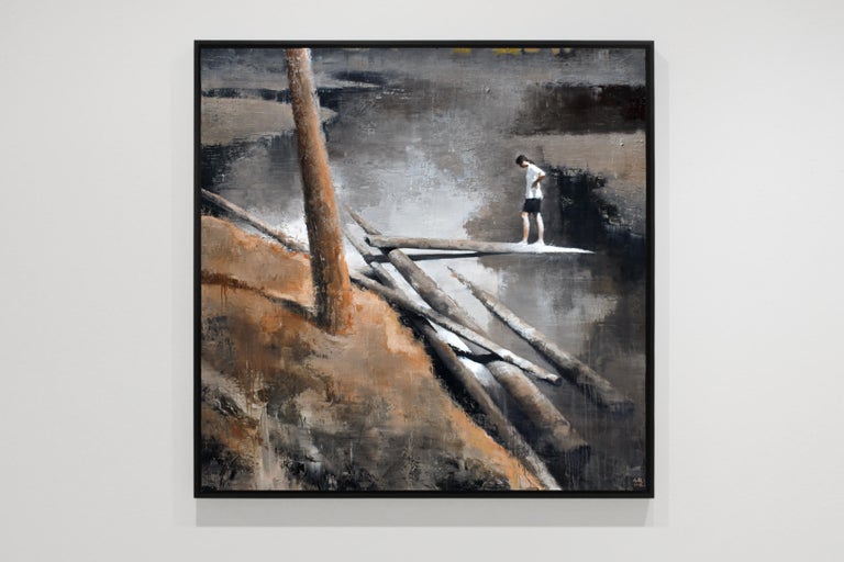 Gary Ruddell - ARRIVAL, contemporary realism, figurative landscape, boy ...