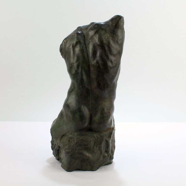 Gary Weisman Nude Male Torso Bronze Sculpture For Sale at 1stDibs