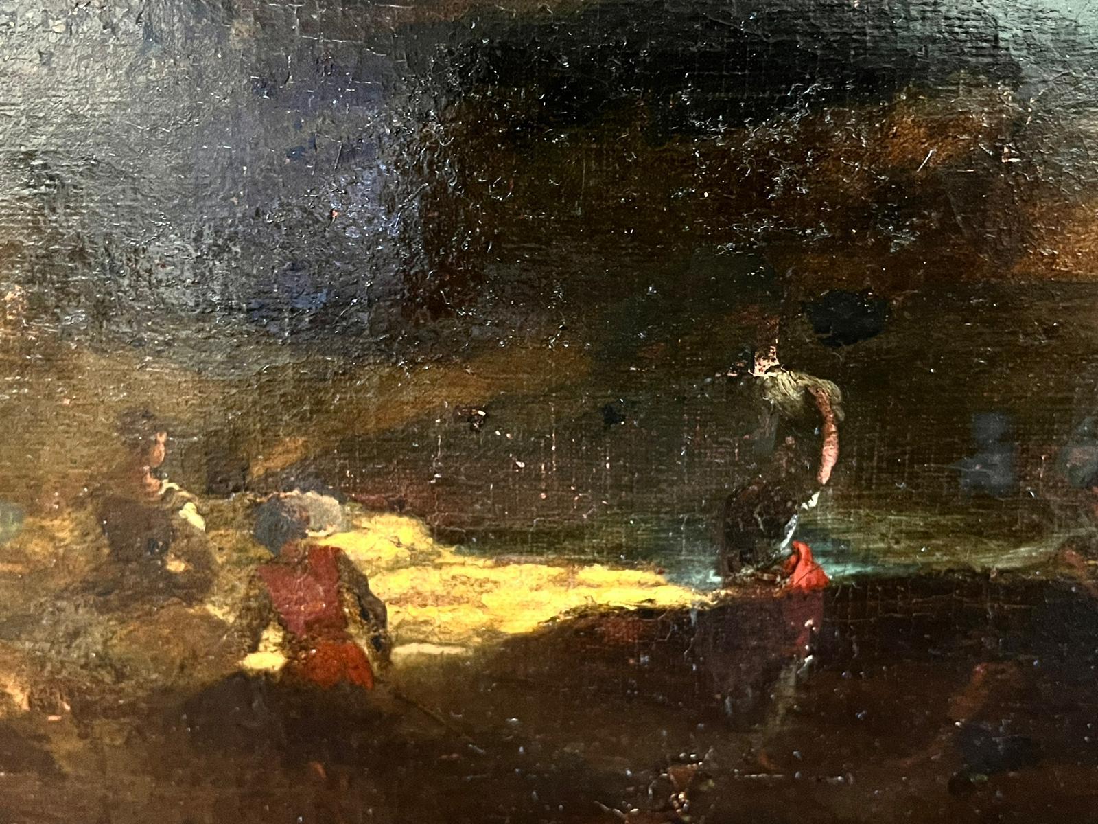 Fine 17th Century French Old Master Oil Painting Figures in Classical ...