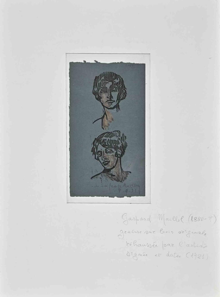 Gaspard Maillol - Femmes - Etching by Gaspard Maillol - 1921 For Sale ...