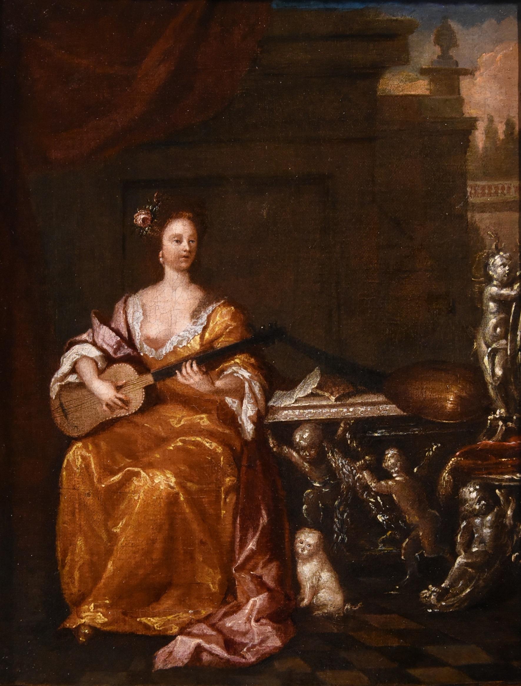 Portrait Woman Netscher Paint Oil on canvas 17th Century Old master ...