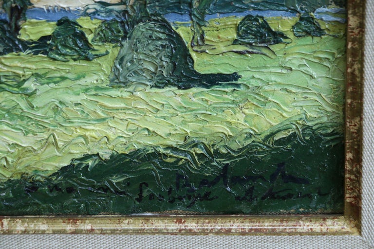 Gaston Balande - Le Chateau de Castelnaud- 20th Century Oil, French ...