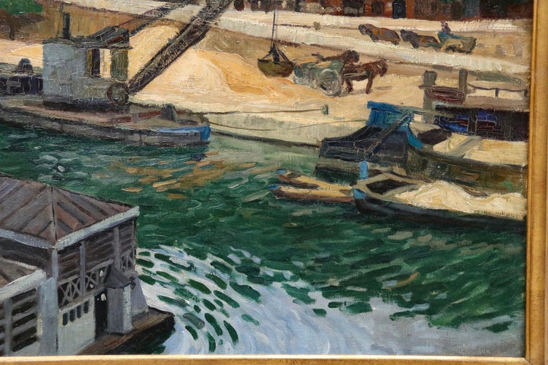 Gaston Balande - Workers on the Seine - Post Louis-Philippe - River ...