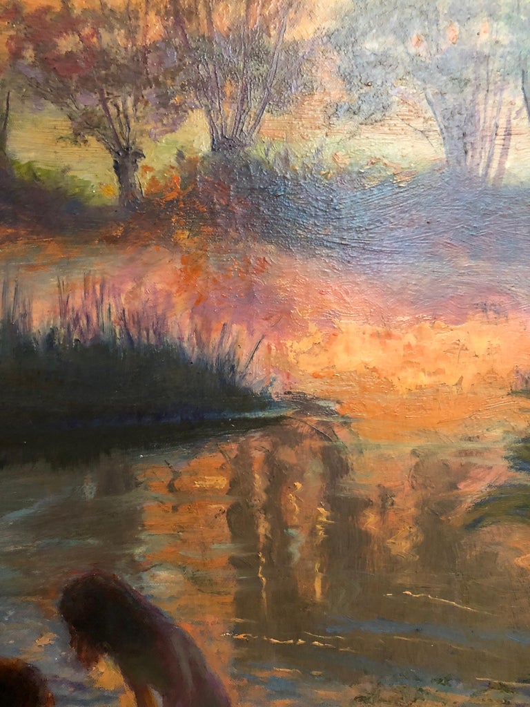 Gaston Bussiere – Junge Nymphen im Bademantel im Angebot bei 1stDibs