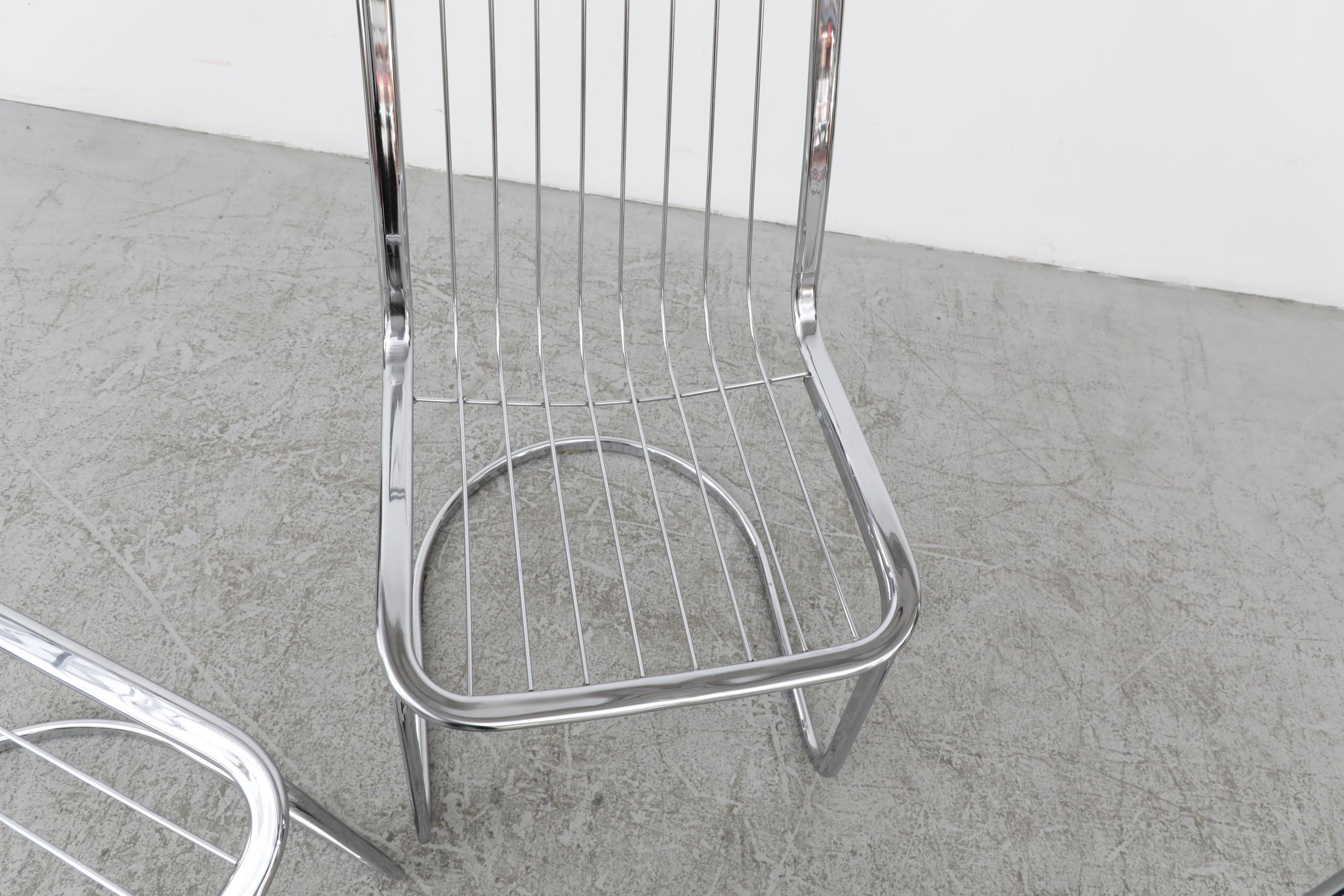 Gastón Rinaldi for RIMA Cantilevered Chrome Seats at 1stDibs