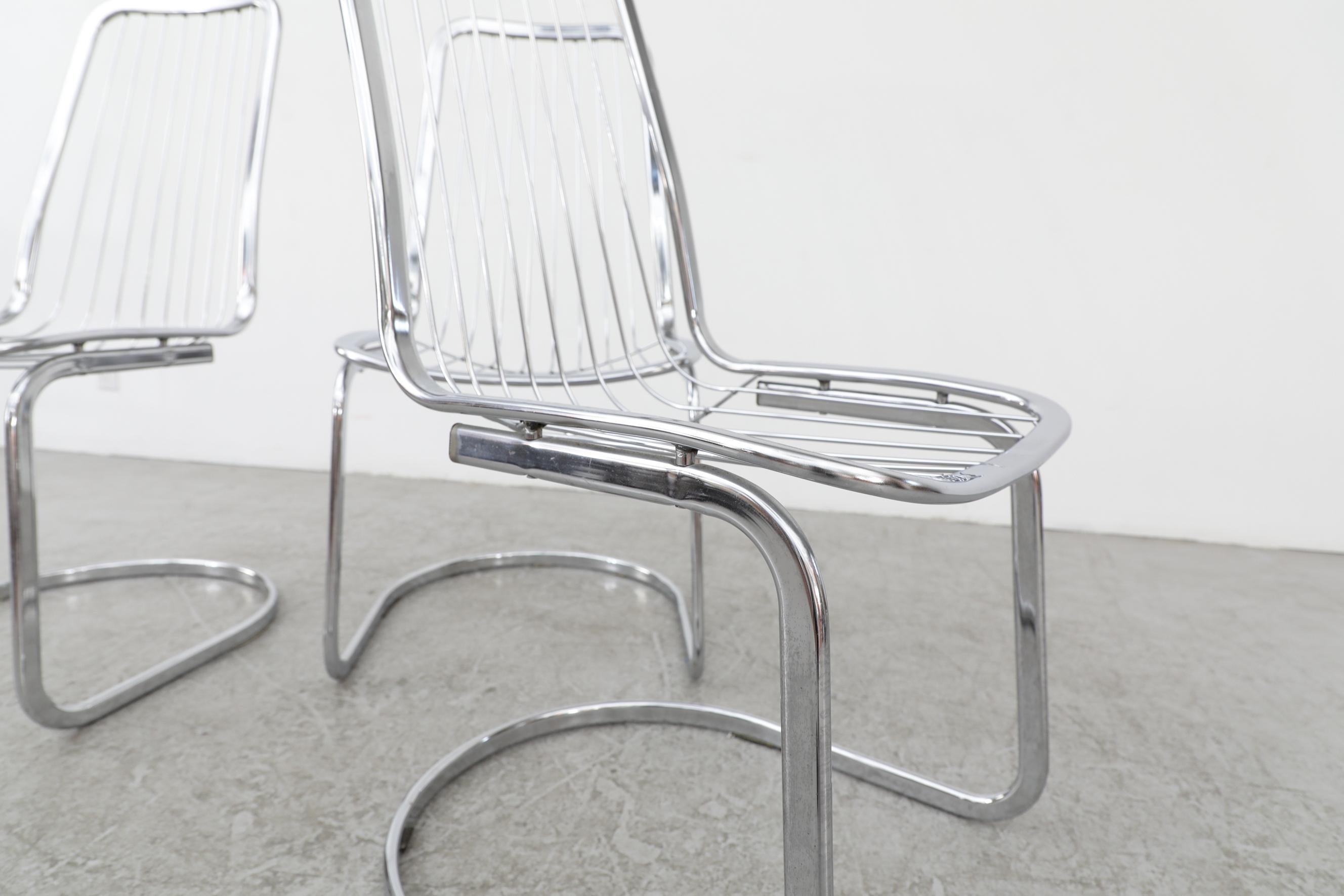 Gastón Rinaldi for RIMA Cantilevered Chrome Seats at 1stDibs