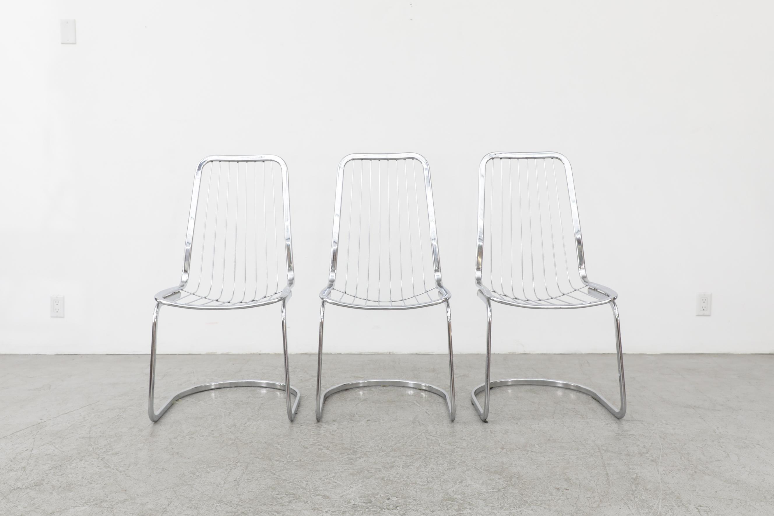Gastón Rinaldi for RIMA Cantilevered Chrome Seats at 1stDibs