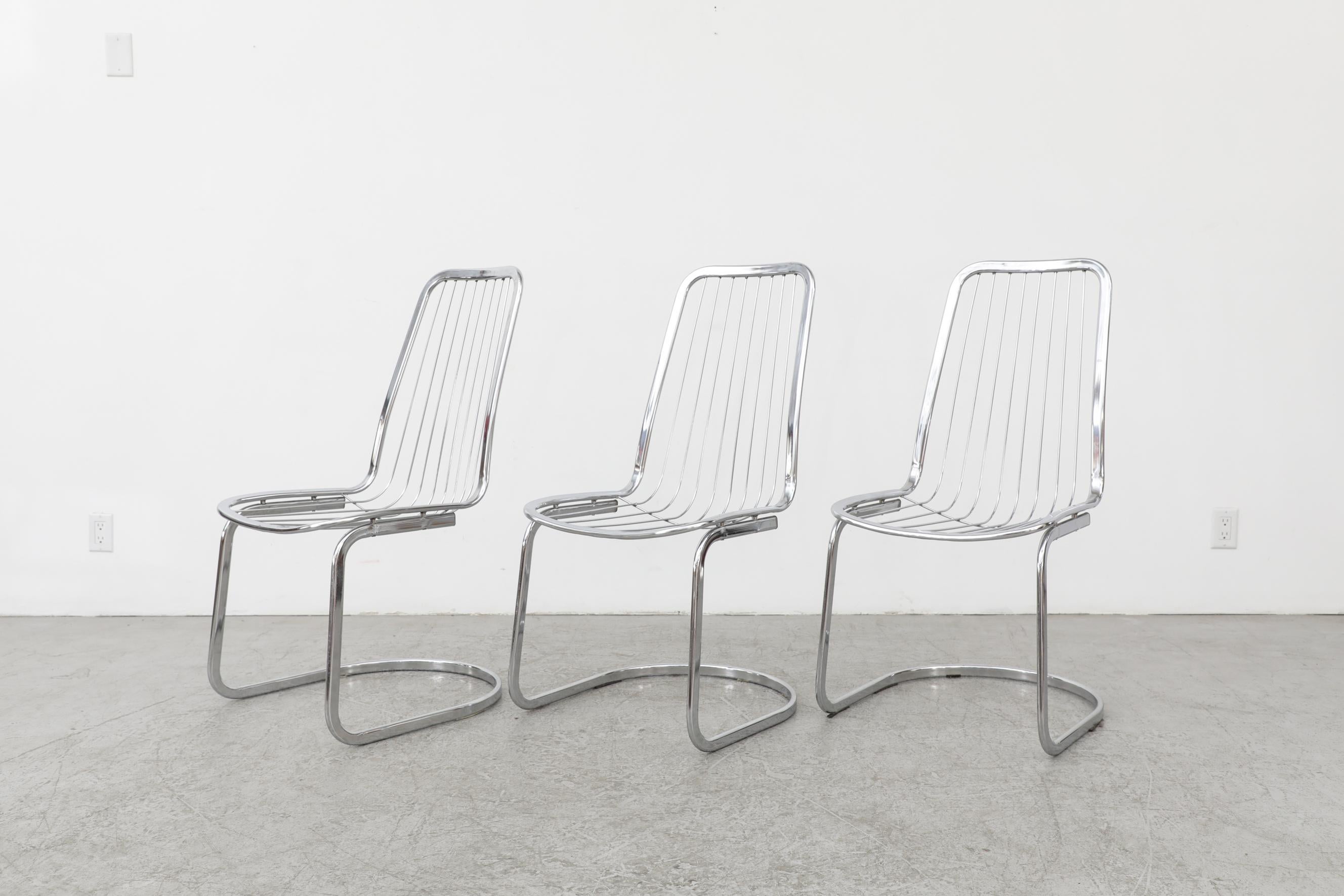 Gastón Rinaldi for RIMA Cantilevered Chrome Seats at 1stDibs