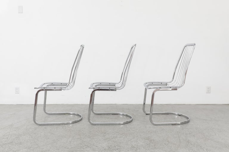 Gastón Rinaldi for RIMA Cantilevered Chrome Seats at 1stDibs