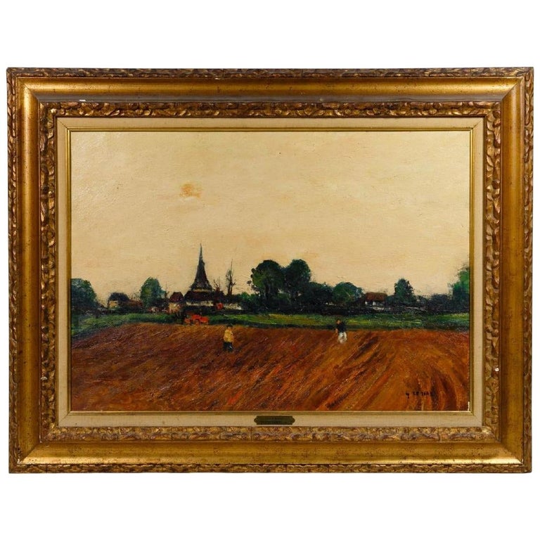 Gaston Sebire Signed French Oil Landscape For Sale at 1stDibs