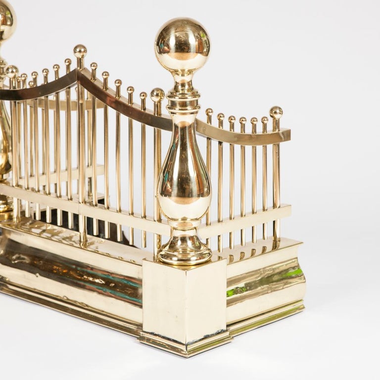 Gate Fronted Edwardian Brass Fire Guard For Sale at 1stDibs