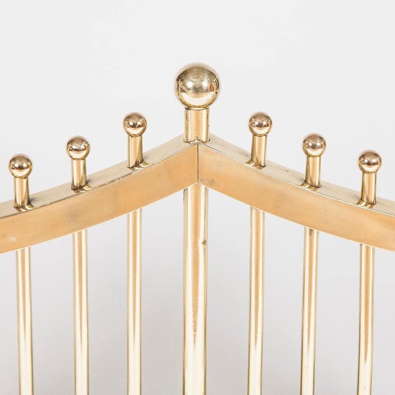 Gate Fronted Edwardian Brass Fire Guard For Sale at 1stDibs