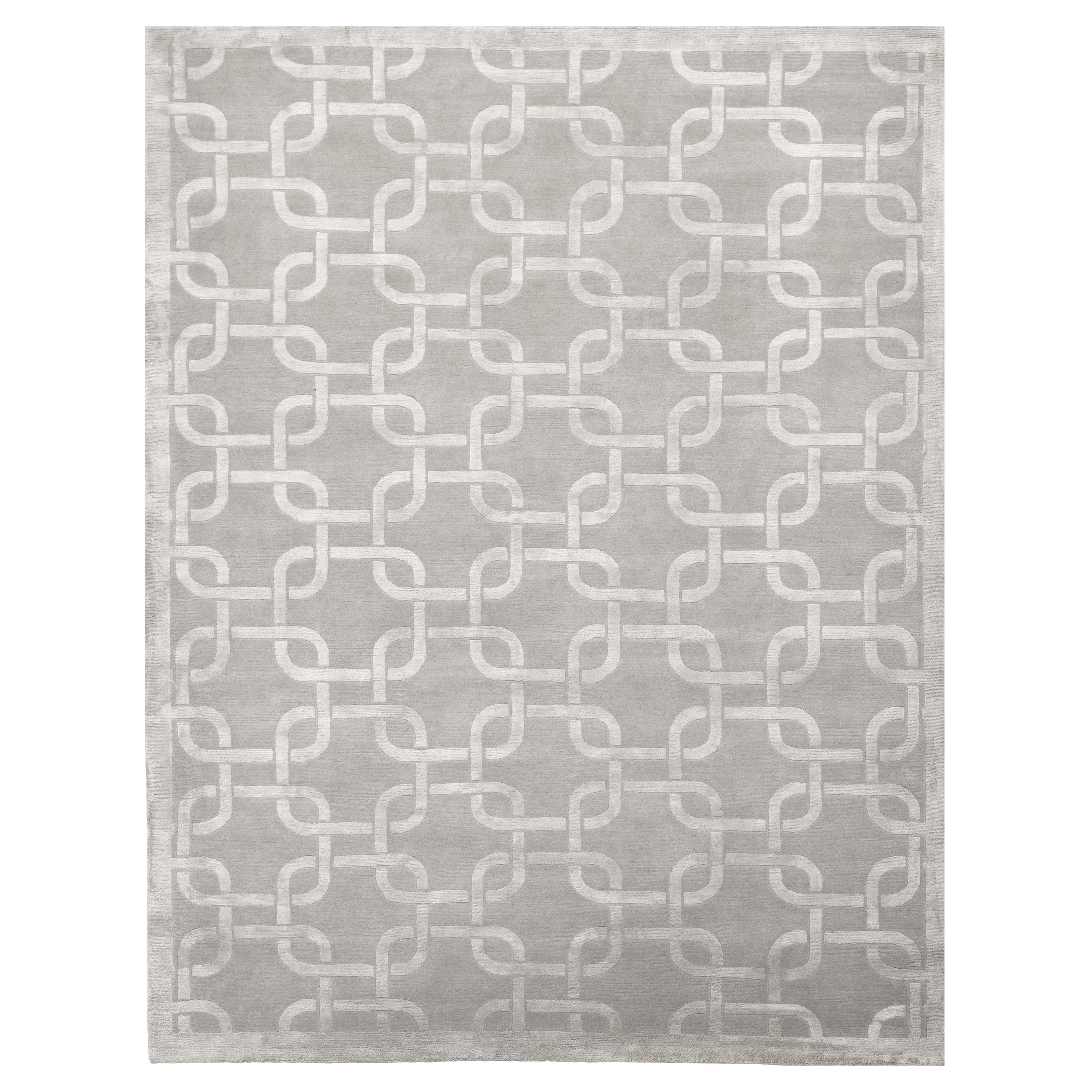 Hand-Knotted Jade Rug in Gustave Design with Luxurious Raised Pile For ...