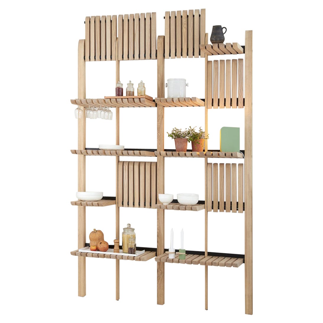 "GATE" shelves system, 1500mm edition, handcrafted natural ash wood For ...