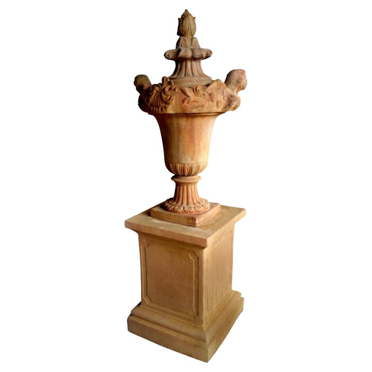 Gate Vase with Two Front Putti, Tuscan Renaissance, Early 20th Century ...