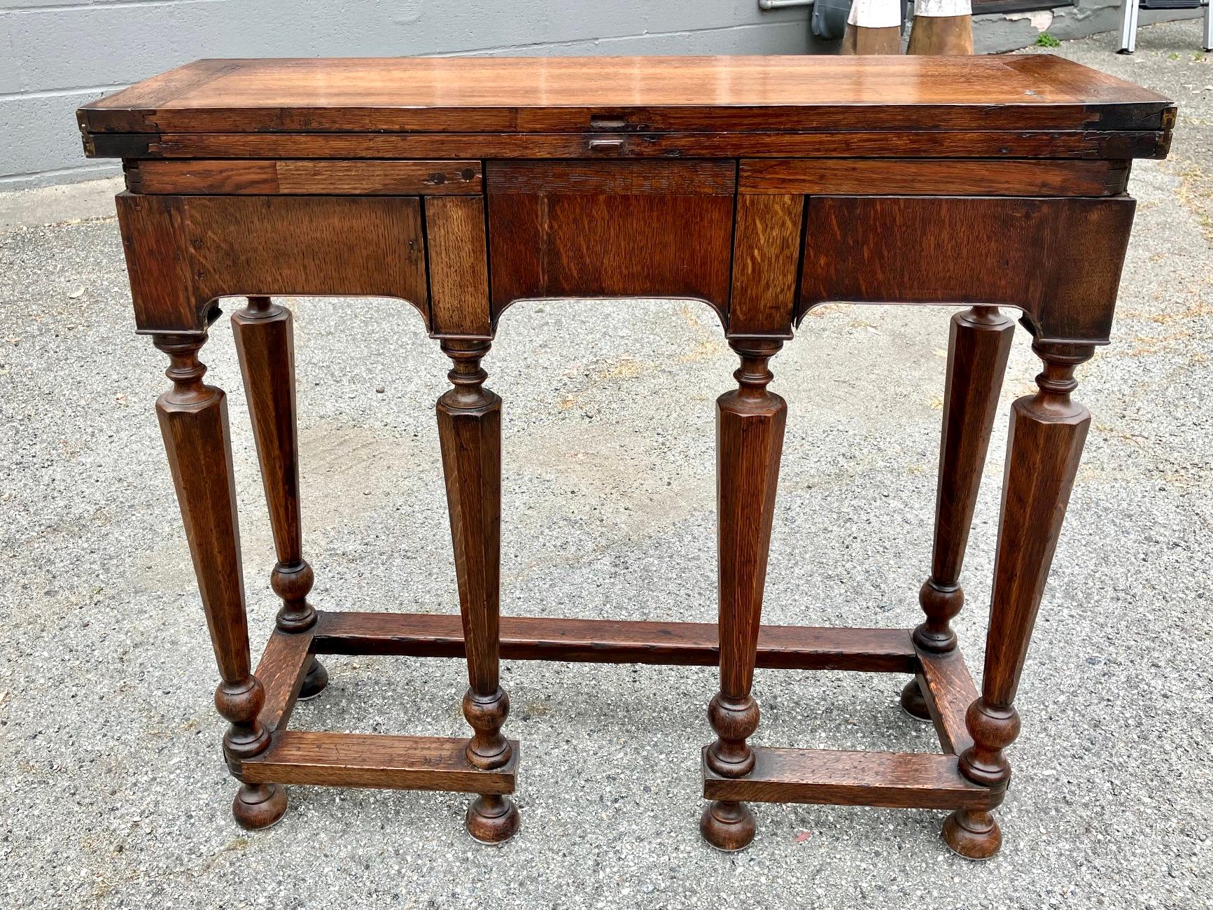 Provincial English Oak Gateleg Table of Narrow Proportions with 2 ...
