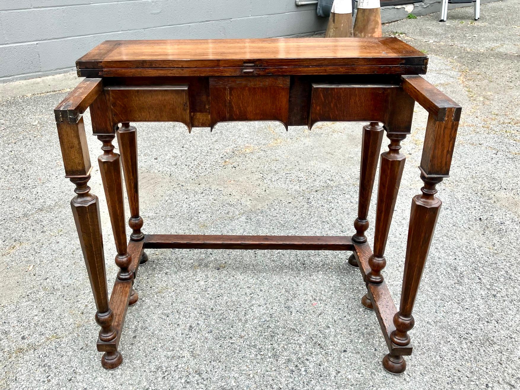 Provincial English Oak Gateleg Table of Narrow Proportions with 2 ...