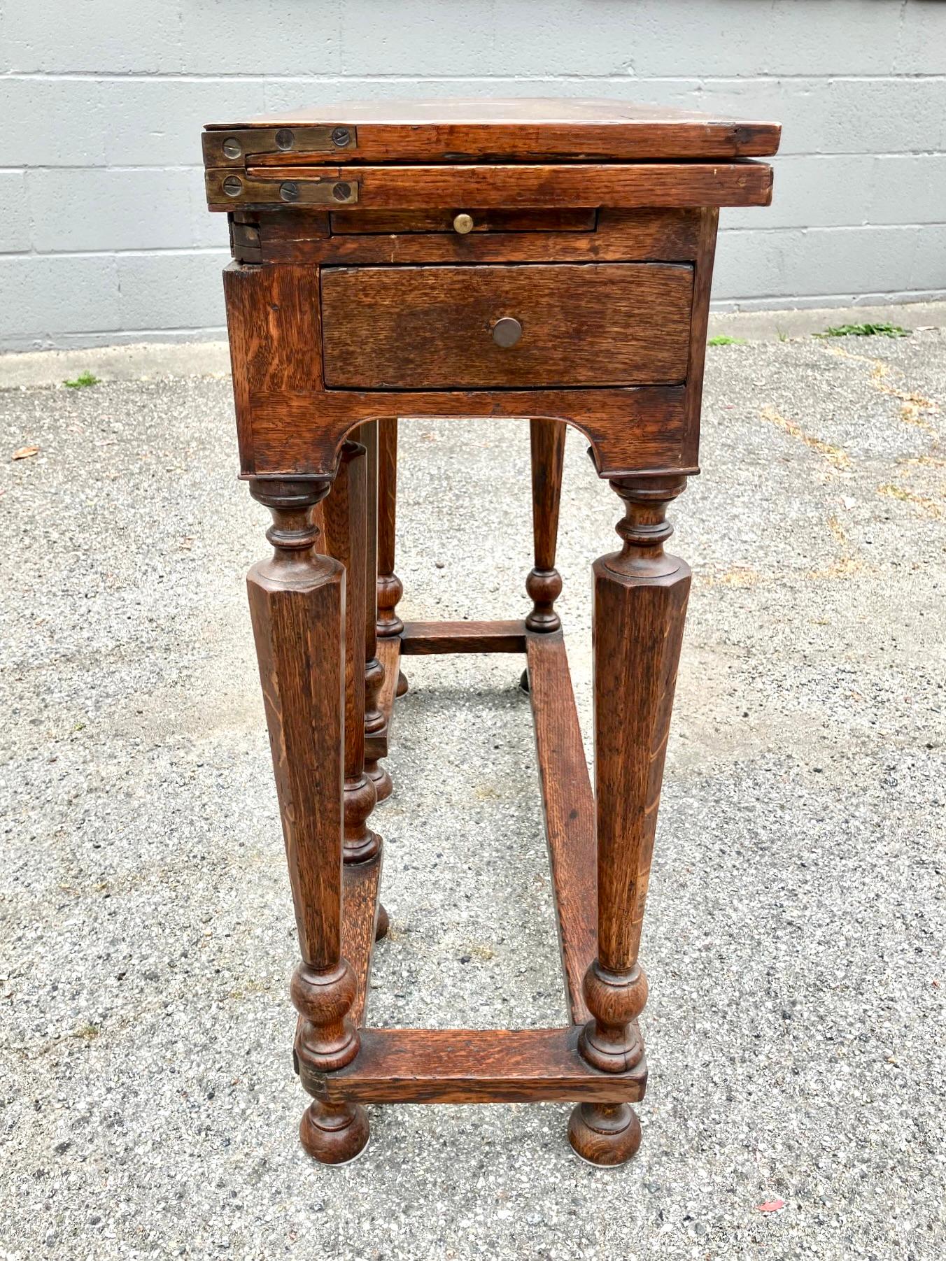 Provincial English Oak Gateleg Table of Narrow Proportions with 2 ...