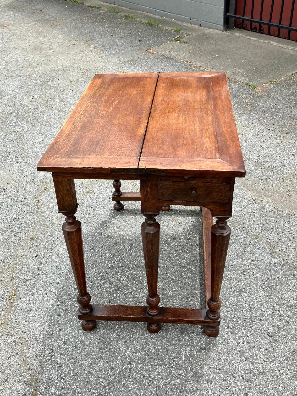 Provincial English Oak Gateleg Table of Narrow Proportions with 2 ...