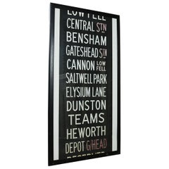 Gateshead Bus Destination Canvas Roll Blind, 20th Century For Sale at ...