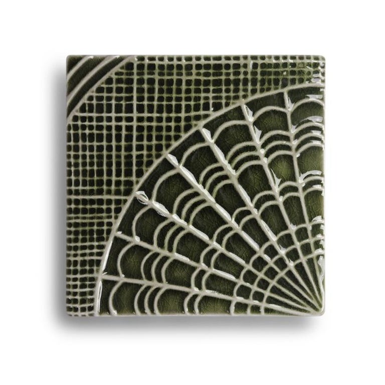 Gaudi Ceramic Tile Hand Painted Colors For Sale at 1stDibs