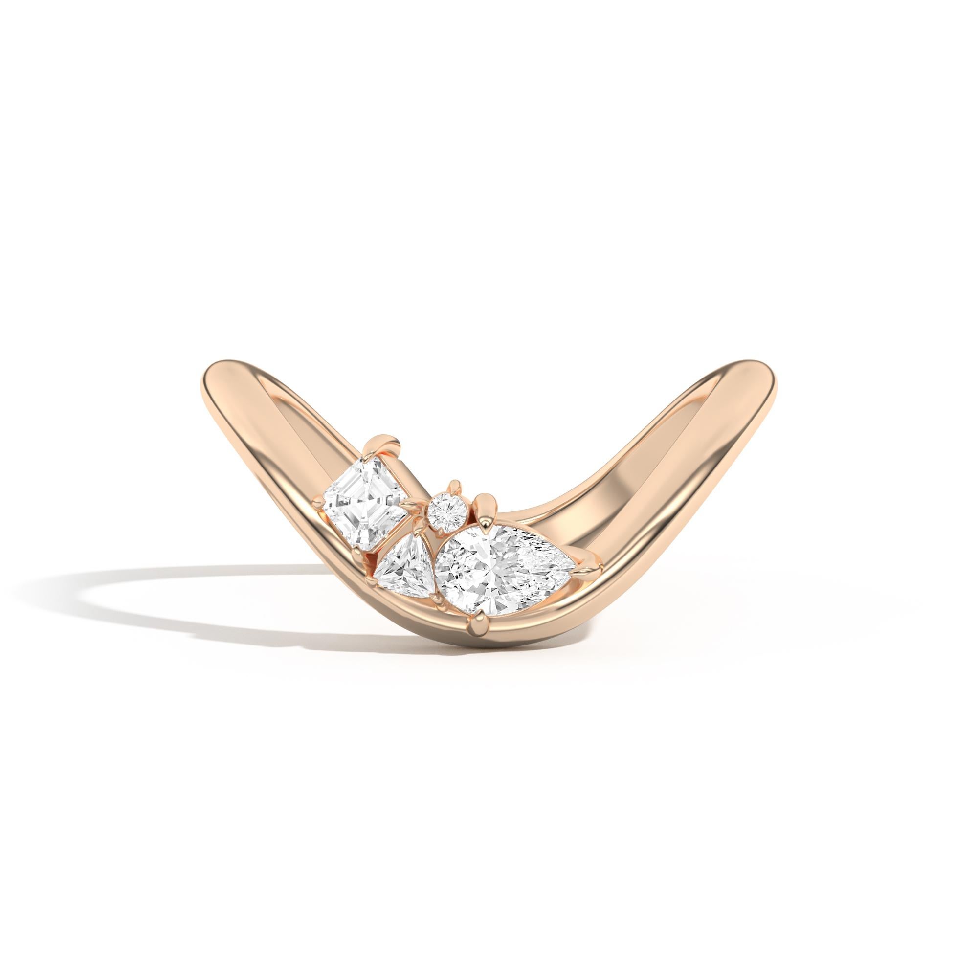 Customizable Gaudí Mosaic Curve Ring For Sale at 1stDibs