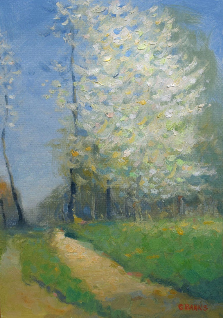 Gav Banns - Impressionism Tree Spring Blossom Early Morning, Painting ...