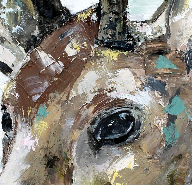 Gavin O'Donoghue - Young Stag in Spring, Painting, Oil on Canvas For ...