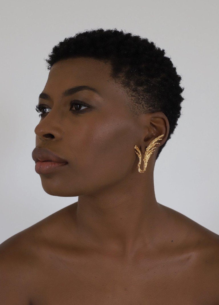 GBGH by Jacqueline Barbosa 'Zyl' Modular Gold Earrings with Small Attachments For Sale at 1stDibs