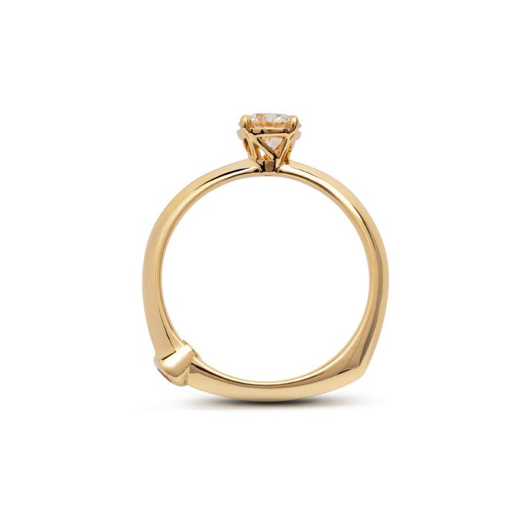 GCAL Certified 18 Karat Yellow Gold and 0.50 Carat Diamond Chloris Ring ...