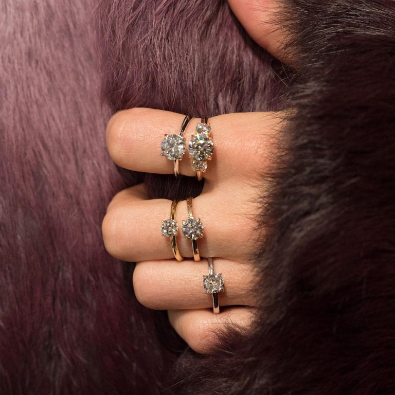 GCAL Certified 18 Karat Yellow Gold and 0.50 Carat Diamond Chloris Ring ...