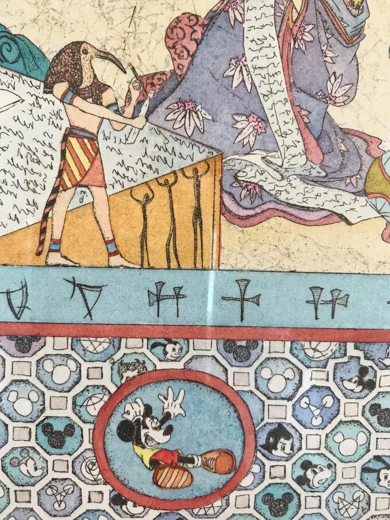 Gea Karhof - ''Ribbons of Time'' Hand-colored etching with Gold Leaf ...